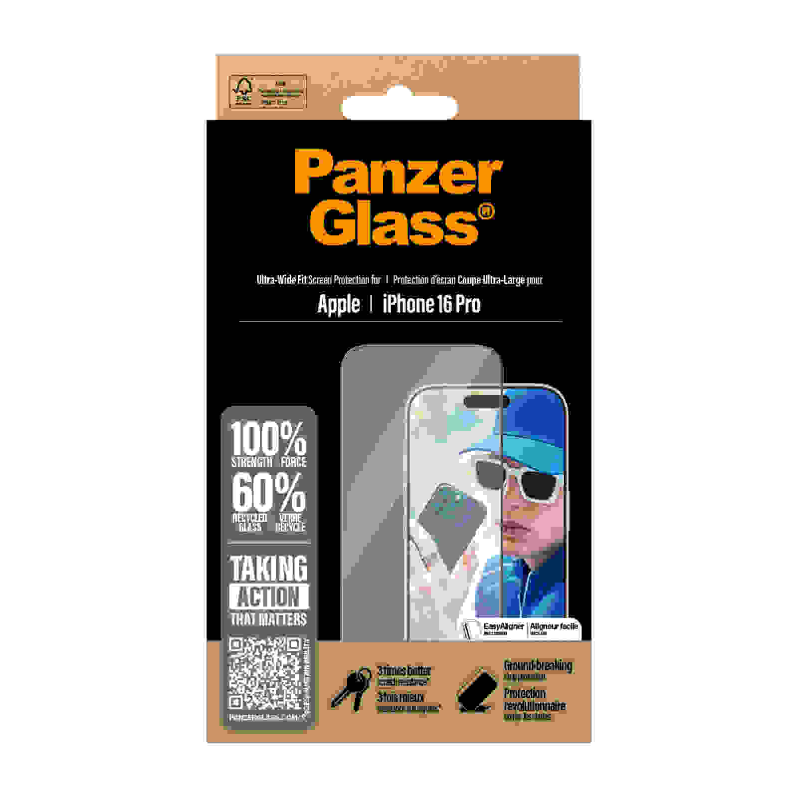 PanzerGlass iPhone 16 Pro UltraWide Fit | Three