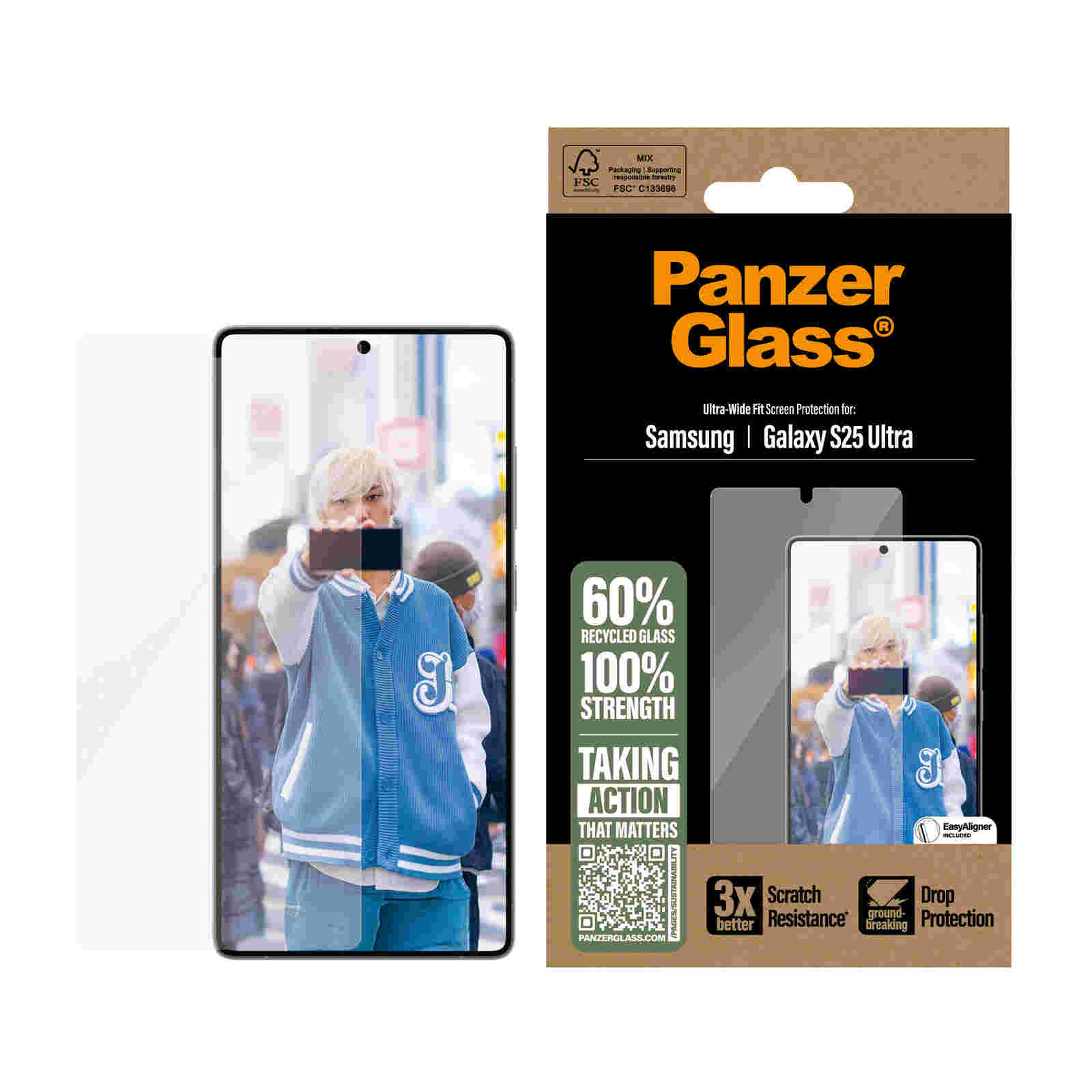 Panzerglass Samsung S25 Ultra (Ultra-Wide Fit) | Three