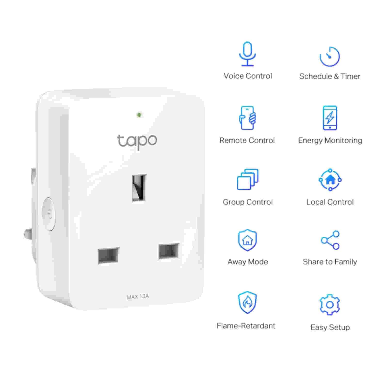 Tapo Mini Wi-Fi Smart Plug (with Energy Mon)1pack | Three